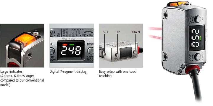 Self-contained CMOS Laser Sensor : Simplified Operation | KEYENCE UK ...